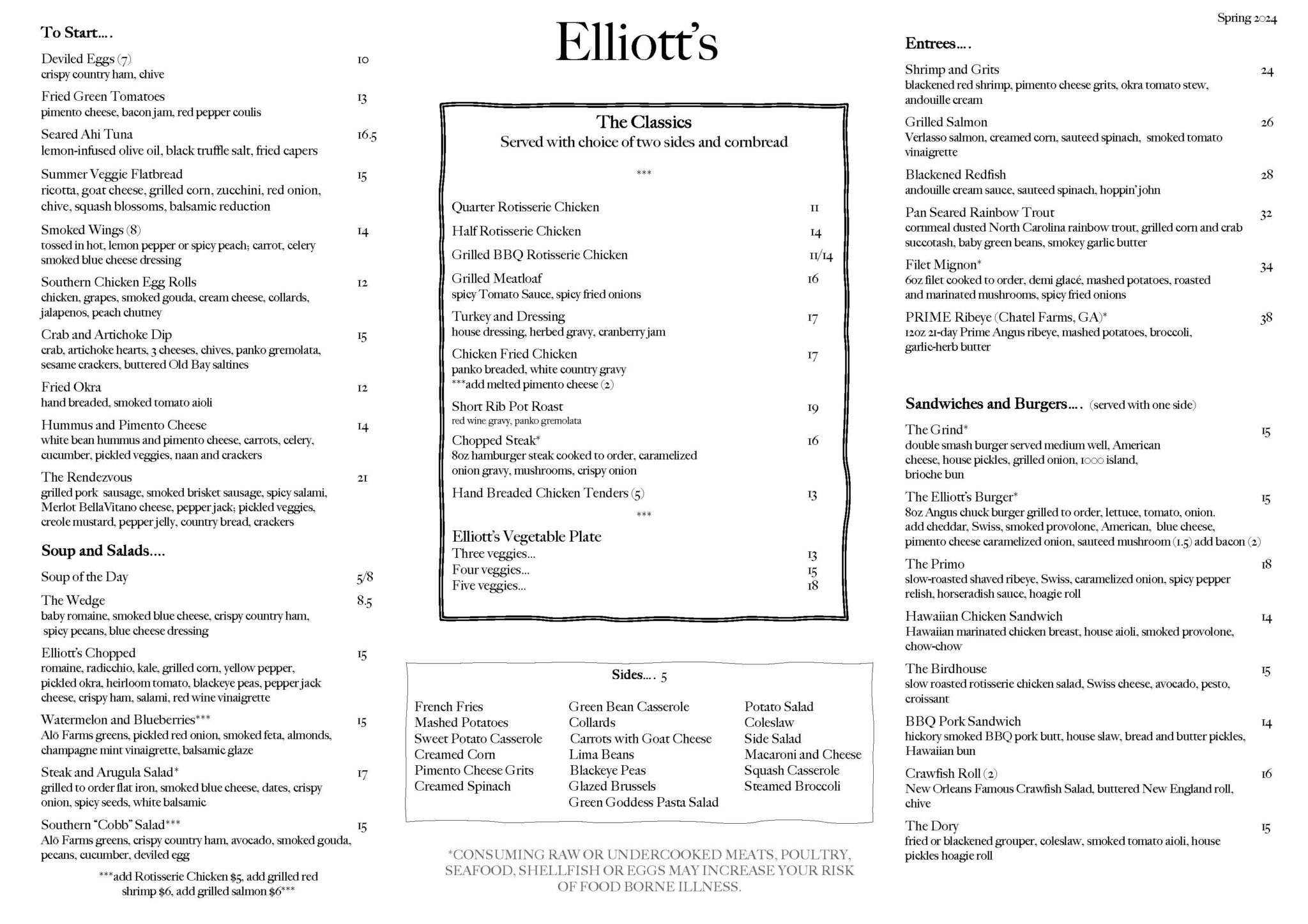 Elliott's - Best Classic Southern Cuisine | Peachtree City GA